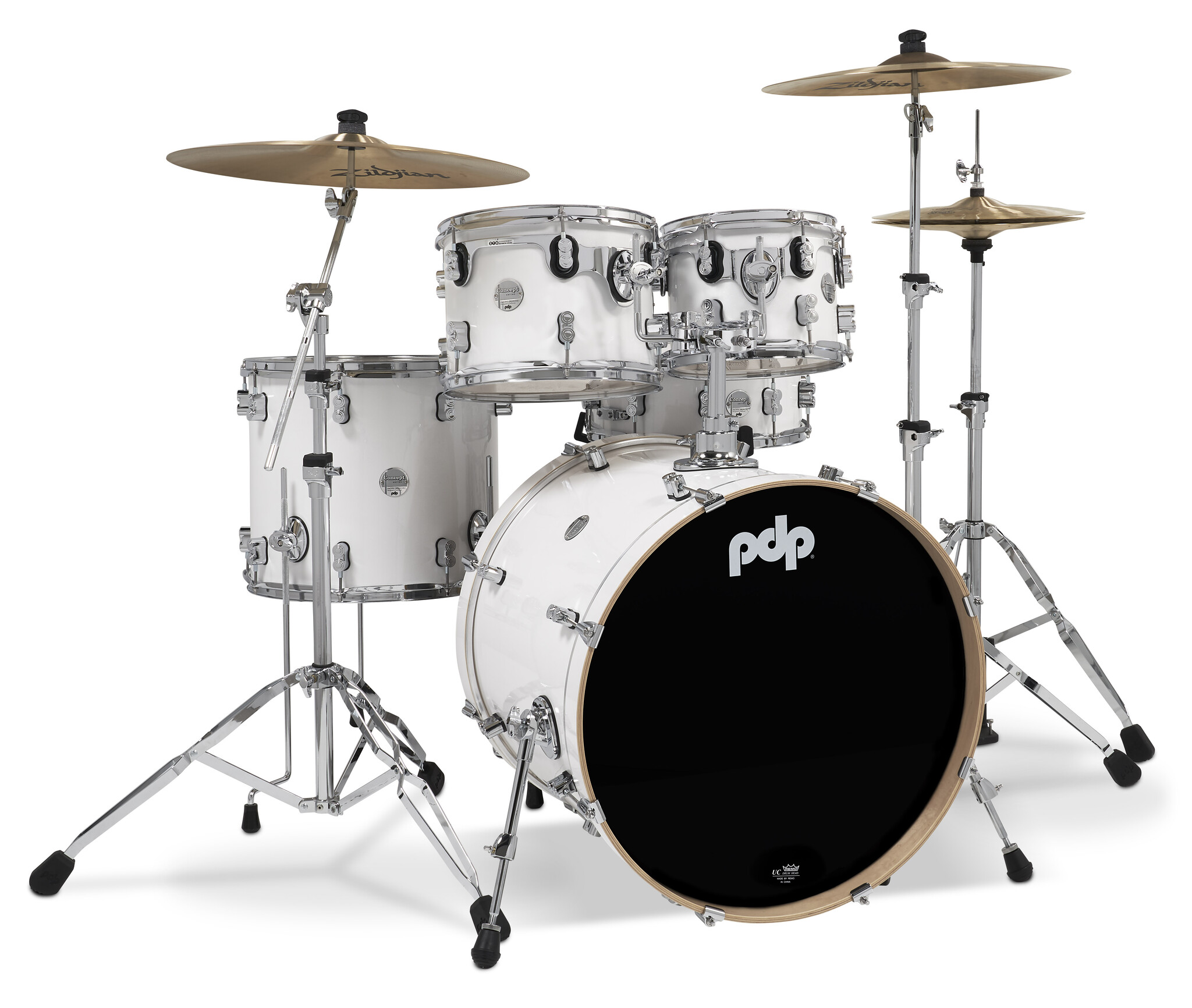 PDP PDP Concept Maple 5-Piece Shell Pack, Pearlescent White Lacquer ...