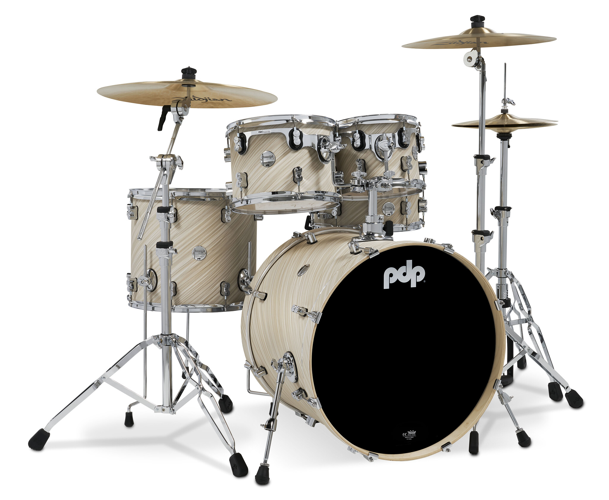 PDP PDP Concept Maple 5-Piece Shell Pack, Twisted Ivory Finish Ply w ...