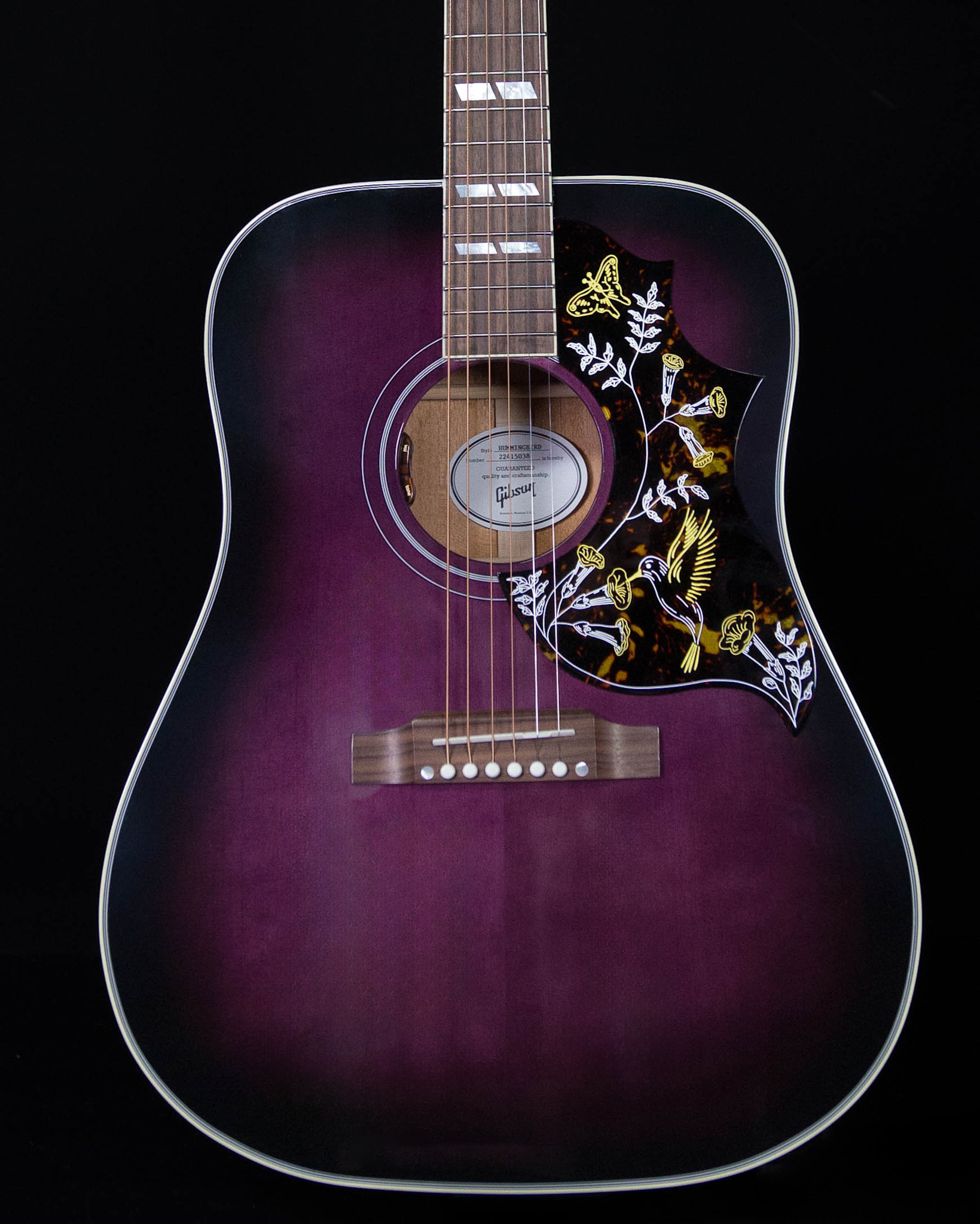 Gibson Hummingbird Standard Acoustic Guitar, Purple Burst - Sims Music