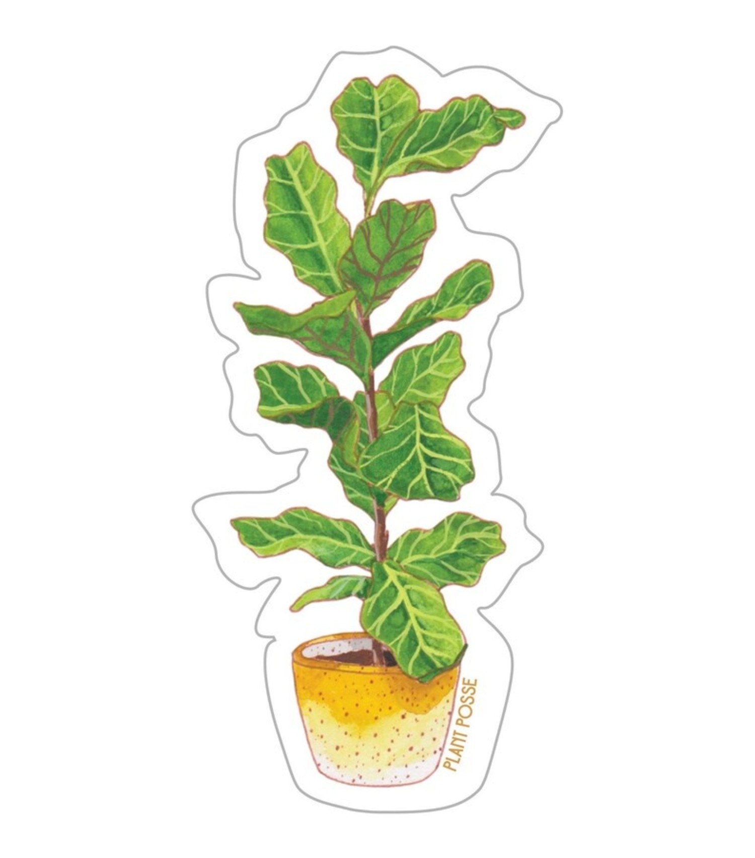 Stickers, Labels & Tags Paper & Party Supplies Vinyl Fiddle Leaf Fig ...
