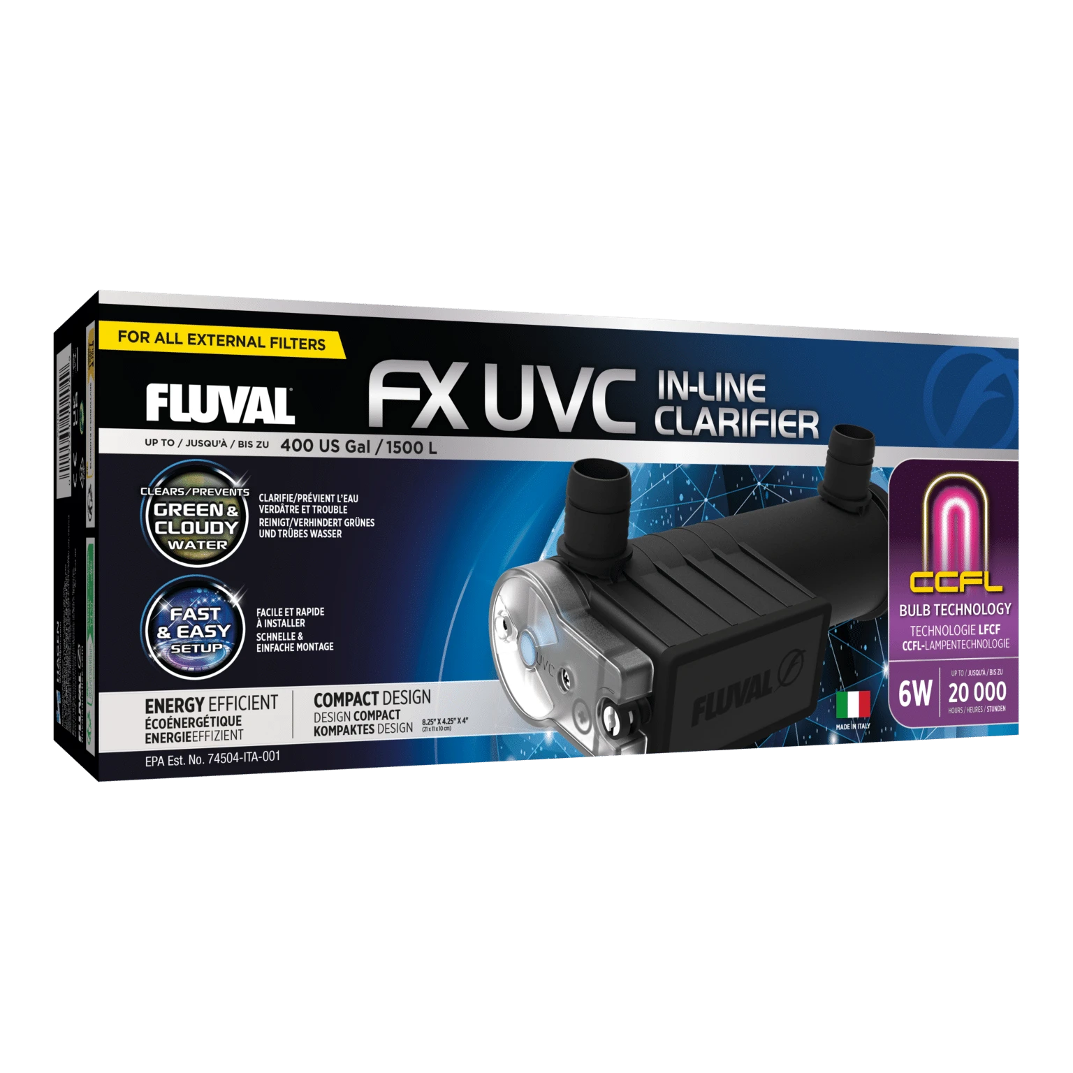 Fluval FX UVC In-Line Clarifier Ultra Violet | Aquarium Illusions Inc ...