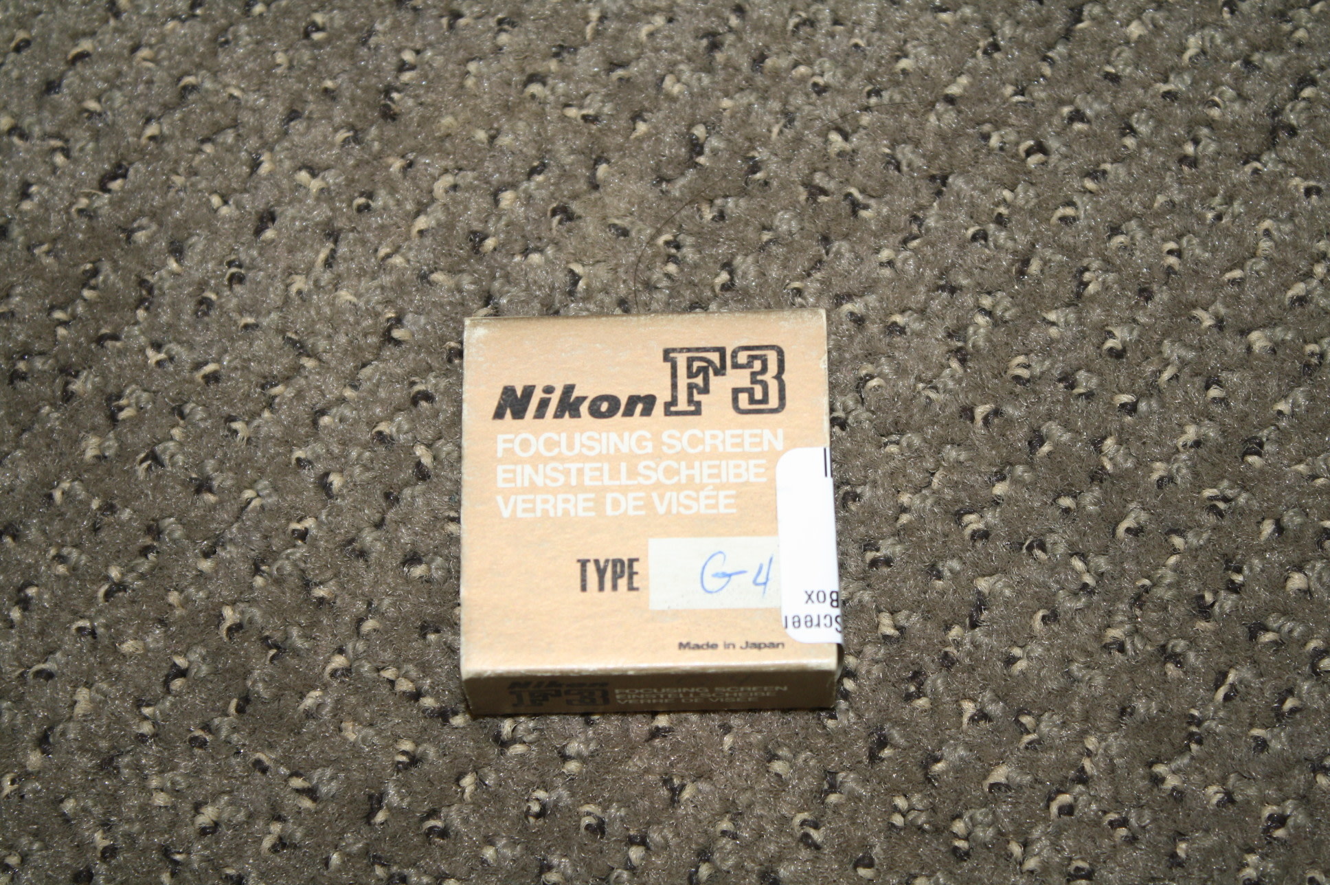 Nikon F3 Focusing Screen Type "G4" Original Box - Camera Concepts ...