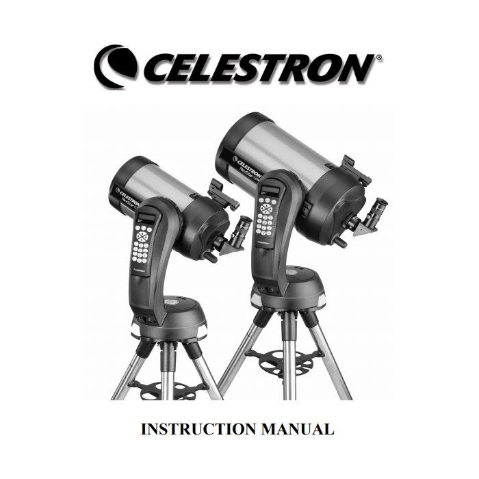 Celestron Product Instruction Manual, 11068/11069 Nexstar SE - Camera ...