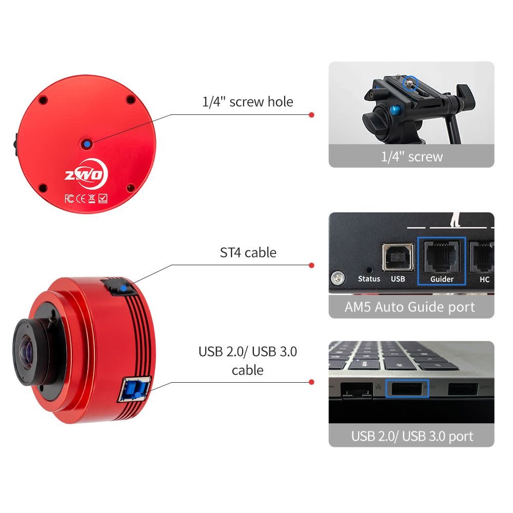 ZWO ASI678MC 12 Bit CMOS Color Camera - ASI678MC - Camera Concepts ...