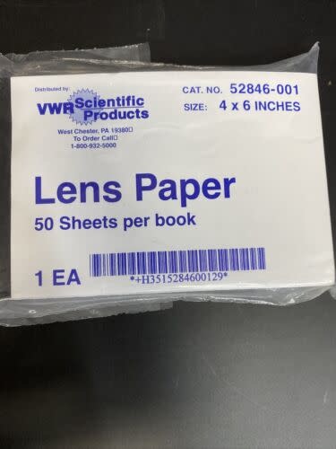 VWR 4x6 in Lens Paper (Pack of 50) - Camera Concepts & Telescope Solutions