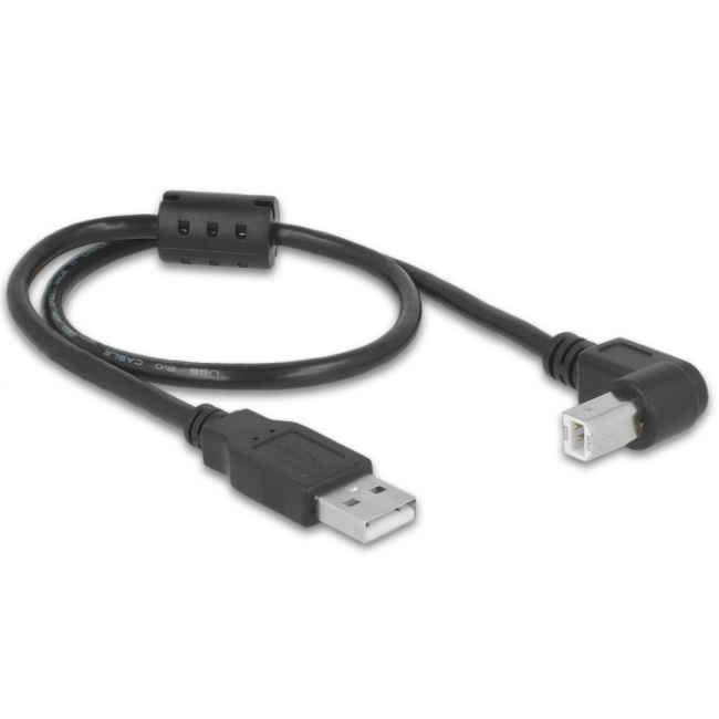 Pegasus Astro USB 2.0 Cable Type-A Male to Type-B Angled Male 0.5 m ...