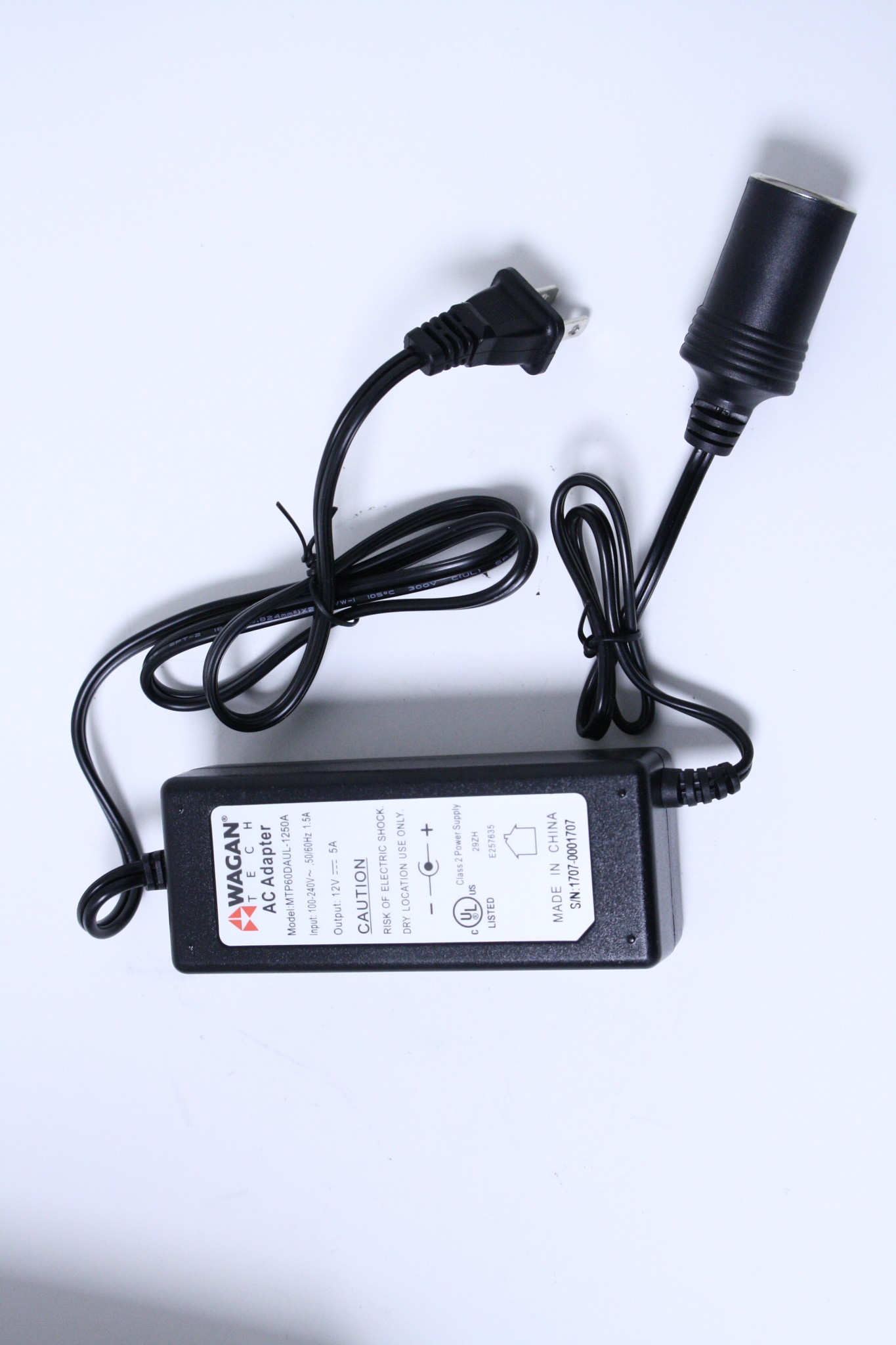 Wagan Tech AC to Female DC to AC Adapter 12V 5A - Camera Concepts & Telescope Solutions