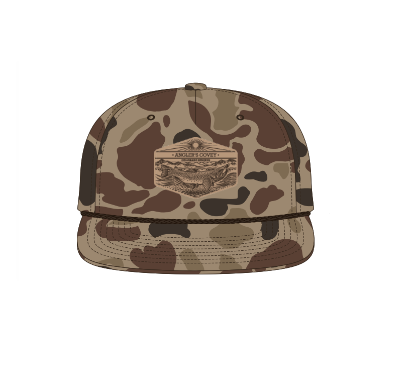Range Riser AC Hat 256P Bark Duck Camo/Brown Rope - Angler's Covey