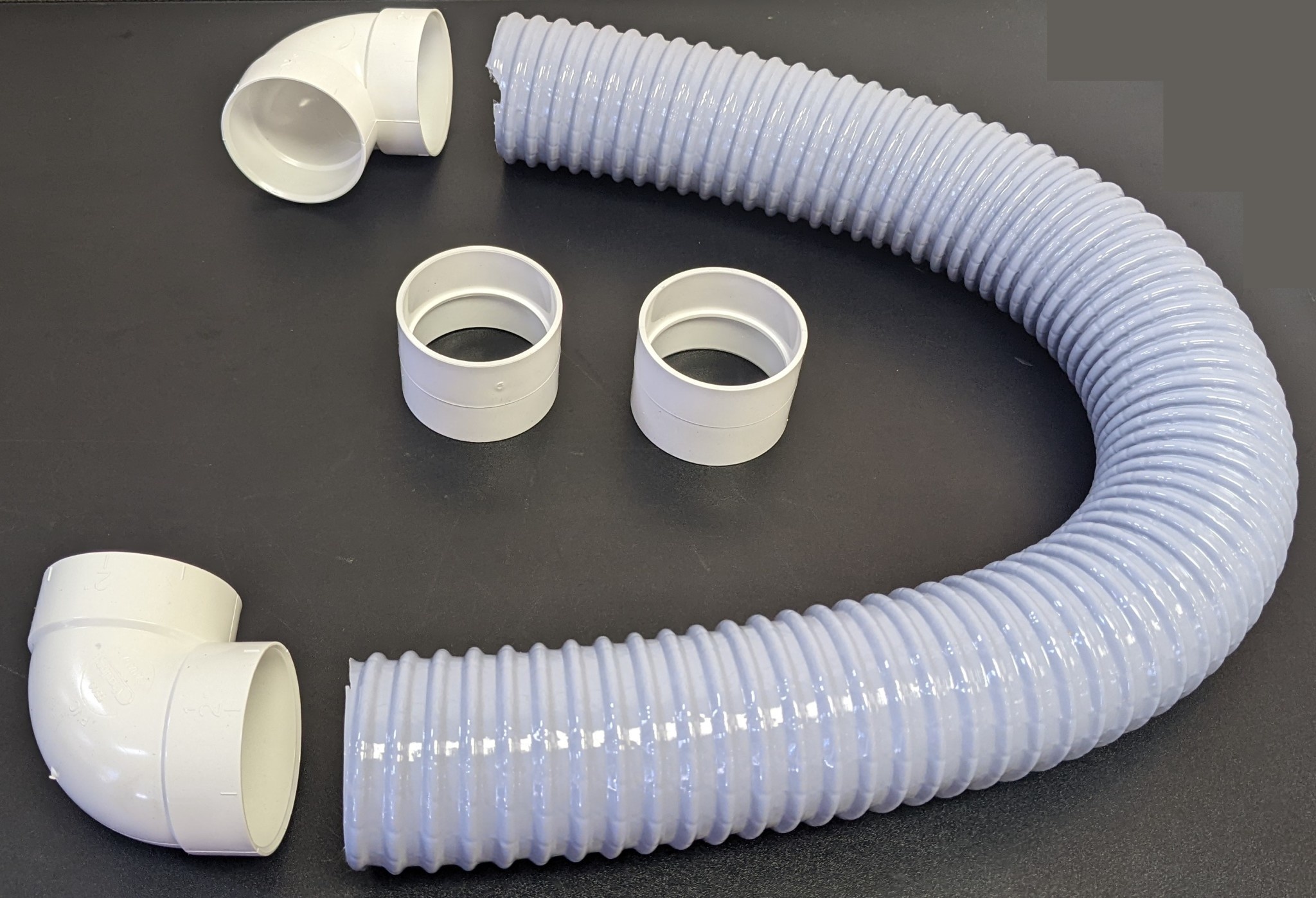 Central Vacuum Flex Pipe Stub Kit for VacPan Installation | Swiss ...