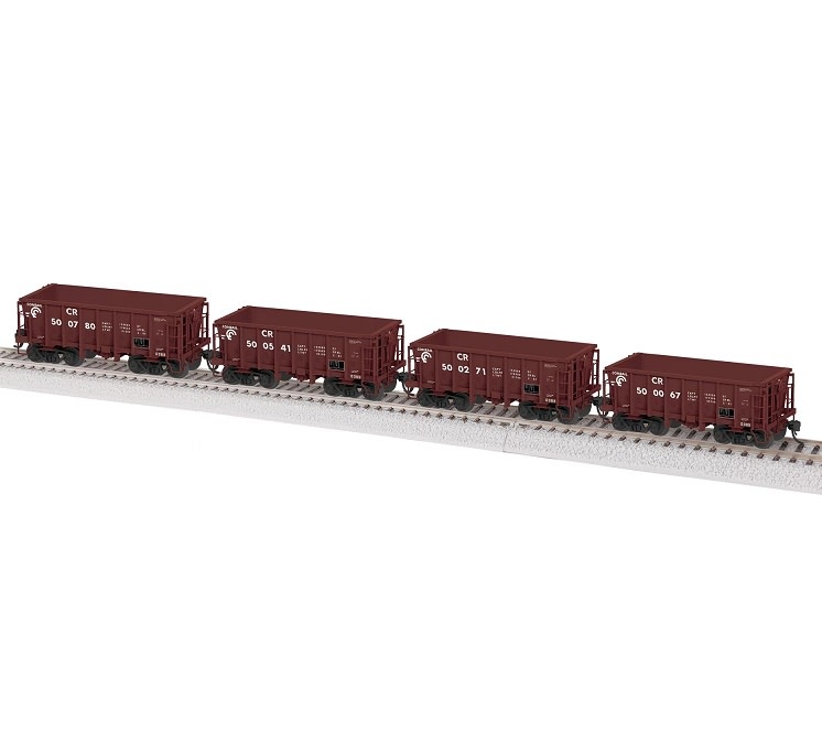 2474122 Conrail Ore Car G38 (BRN A) 4-Pack 2 - HENNING'S TRAINS