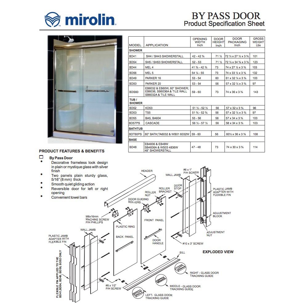 Replacement Parts For Mirolin Shower Doors | Reviewmotors.co