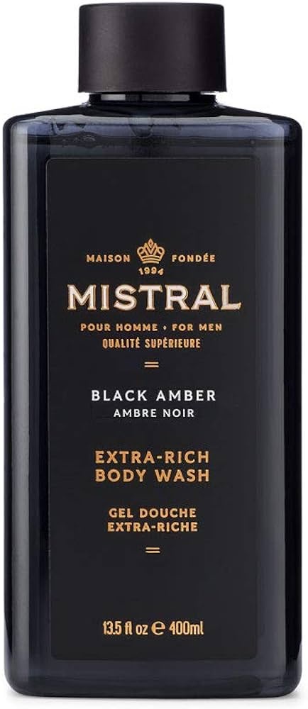 Mistral Men’s Body & Hair Wash 400 ml - Black Amber - Cameron Rose