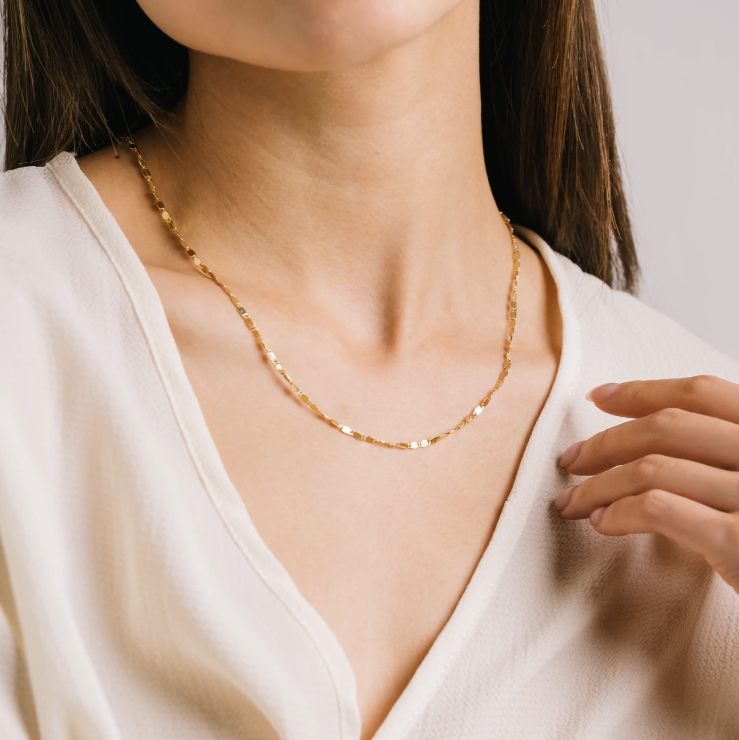 Cleo Long Necklace - Gold - Cameron Rose