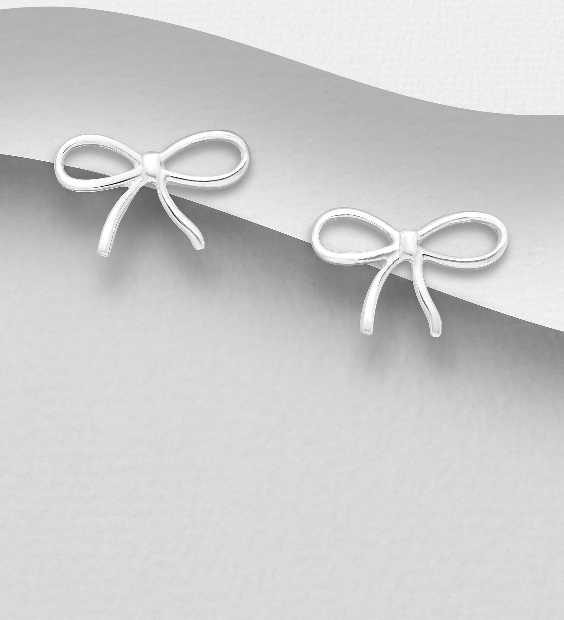 Sterling Silver Bow Studs - Cameron Rose