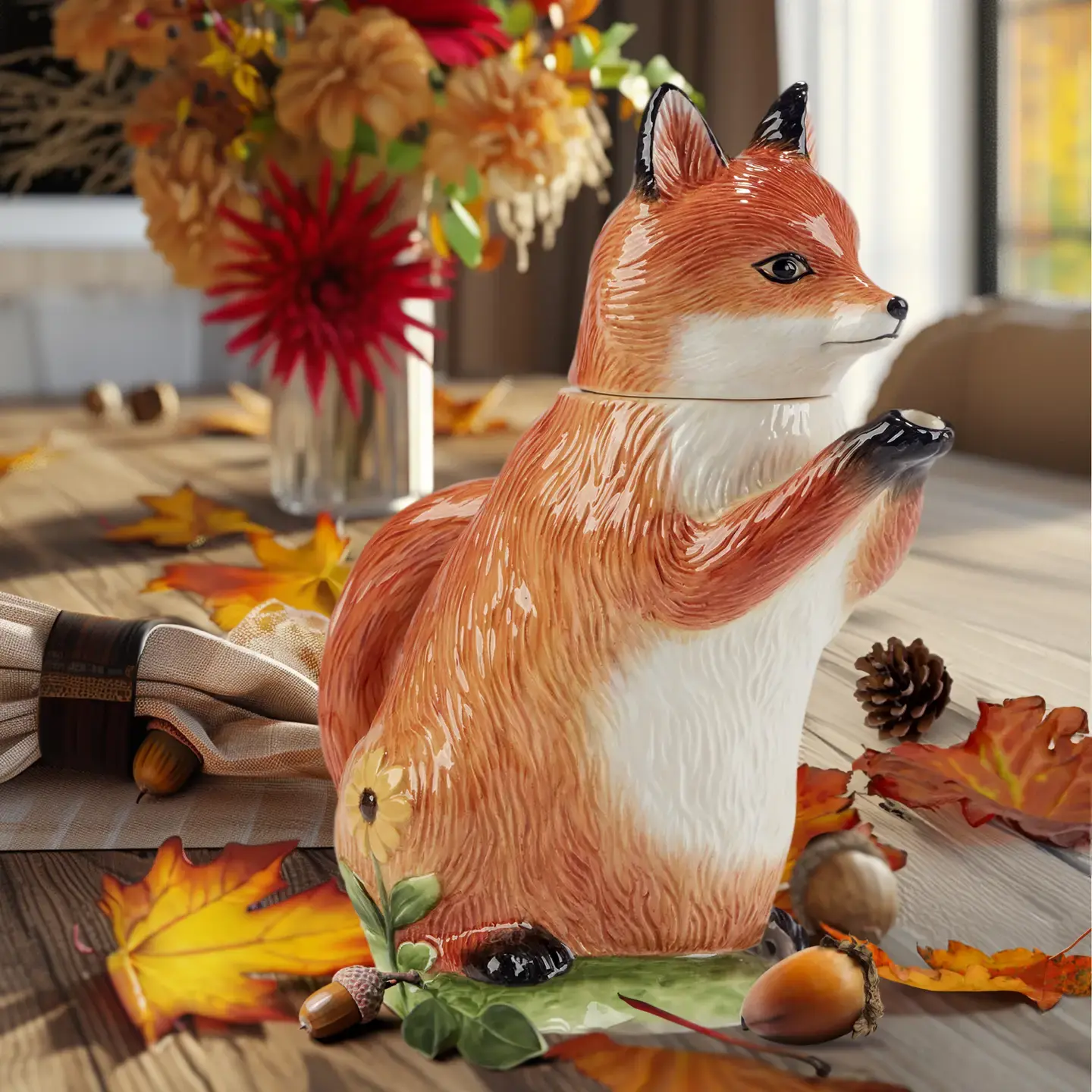 Woodland Critters Fox Teapot 32 oz. - Cameron Rose