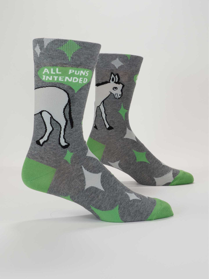 Men's Crew Socks - All Puns Intended - Cameron Rose
