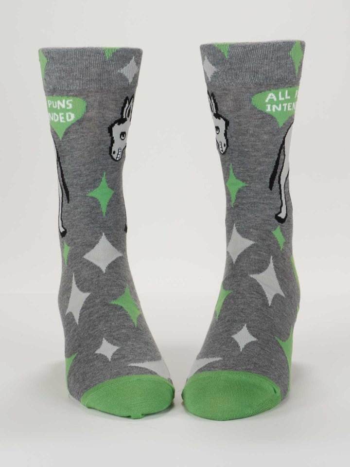 Men's Crew Socks - All Puns Intended - Cameron Rose