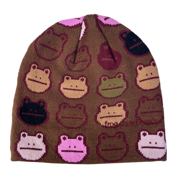 FROG NATION BEANIE - BROWN - KINGSWELL - Los Feliz