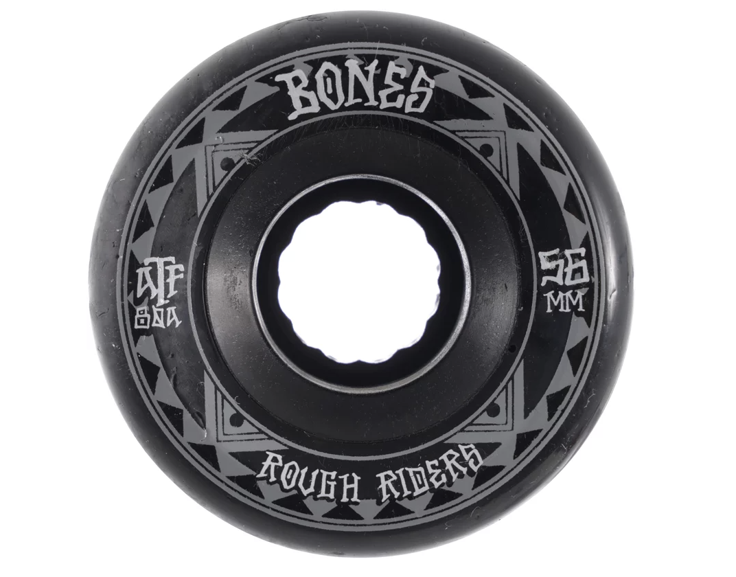 BONES ROUGH RIDERS WHEEL ATF 80A - 56MM - BLACK - KINGSWELL - Los Feliz