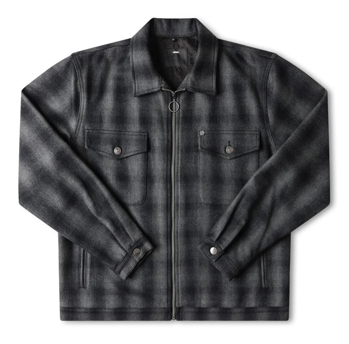 FORMER CA CHECK CAGE JACKET - BLACK - KINGSWELL - Los Feliz