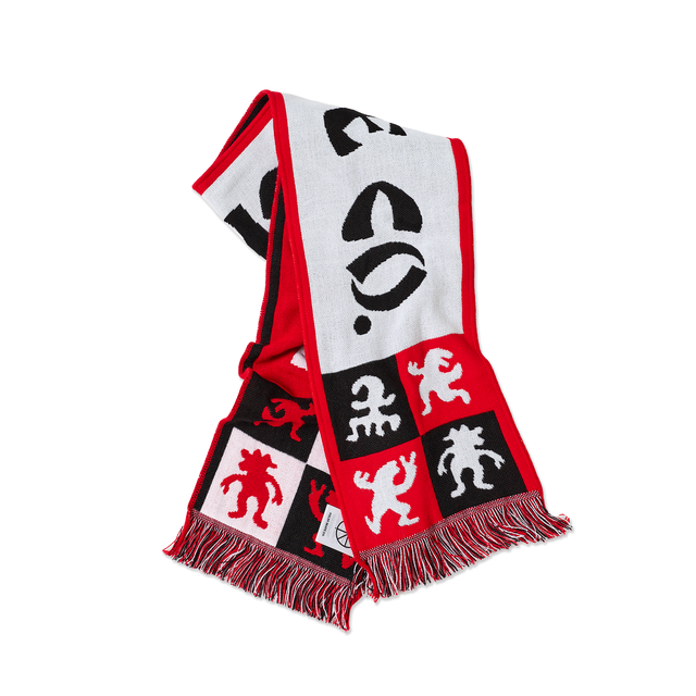 Polar Football Scarf - Checkers Red - KINGSWELL - Los Feliz