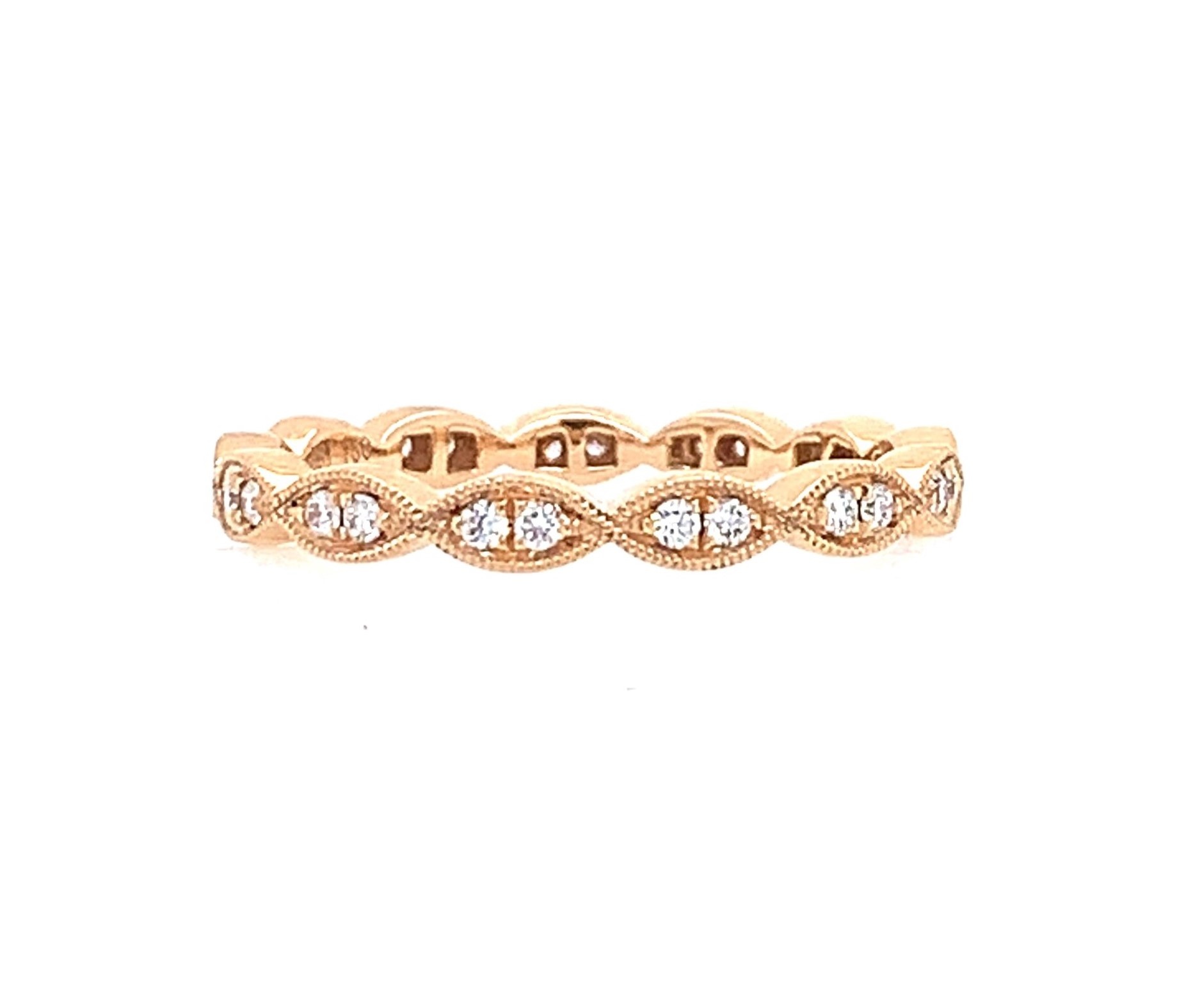 Rose Gold Pod Diamond Stackable - Minichiello Jewellers