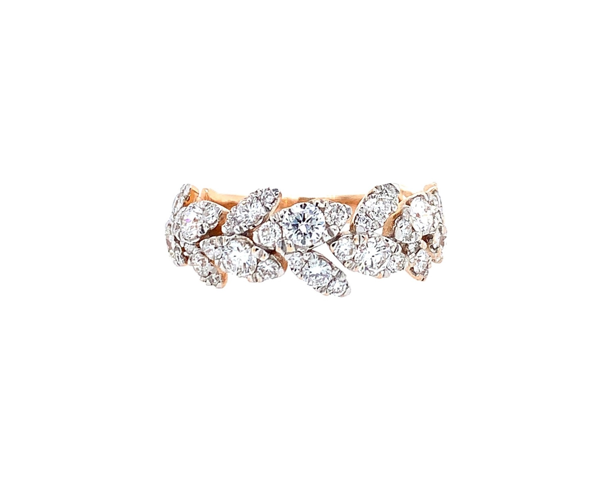 Diamond Leaf Band-Rose Gold - Minichiello Jewellers