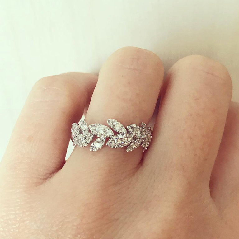 Diamond Leaf Band - Minichiello Jewellers