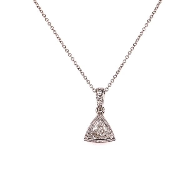 Bezel Set Trillion Diamond Pendant - Minichiello Jewellers