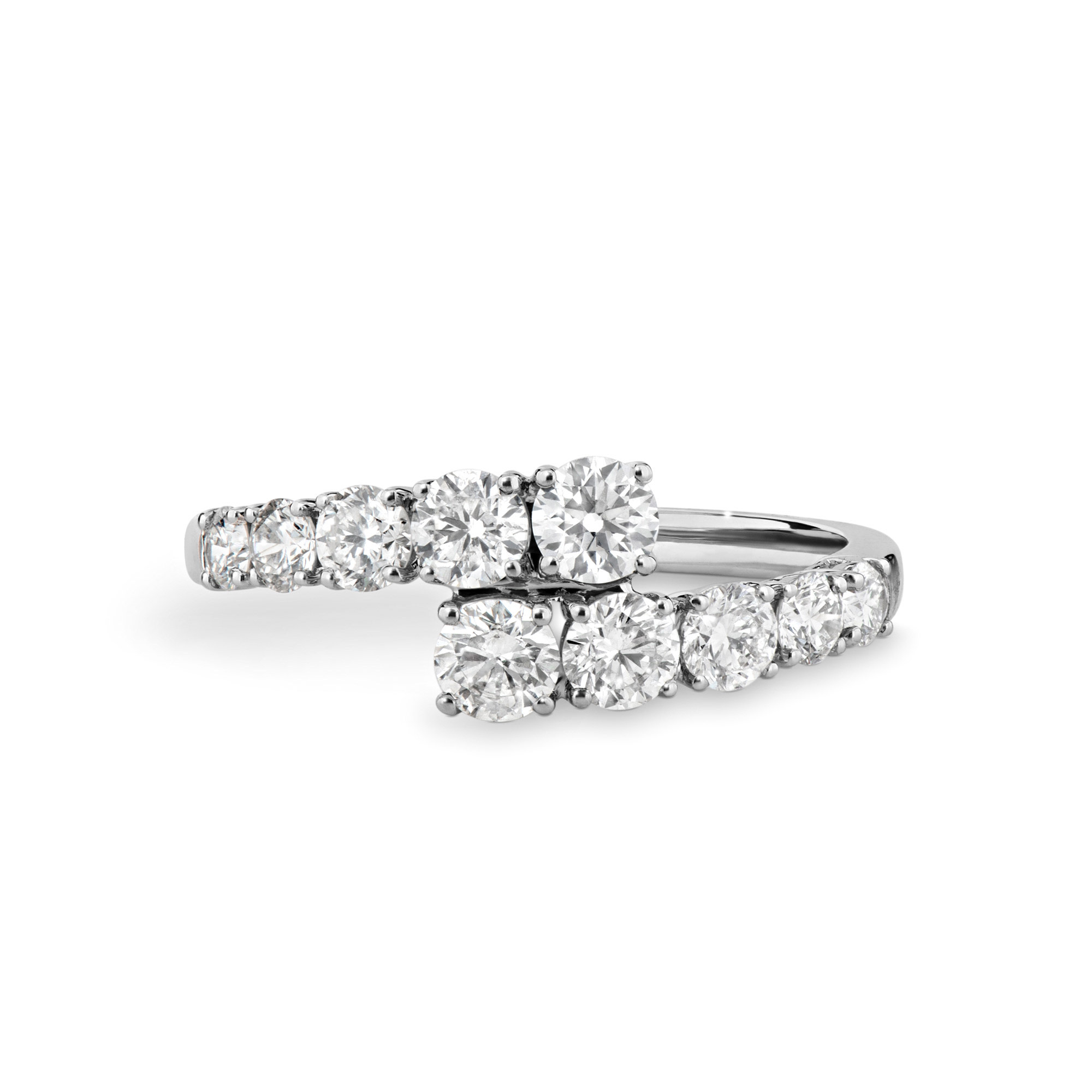 Diamond bypass ring - large - Minichiello Jewellers