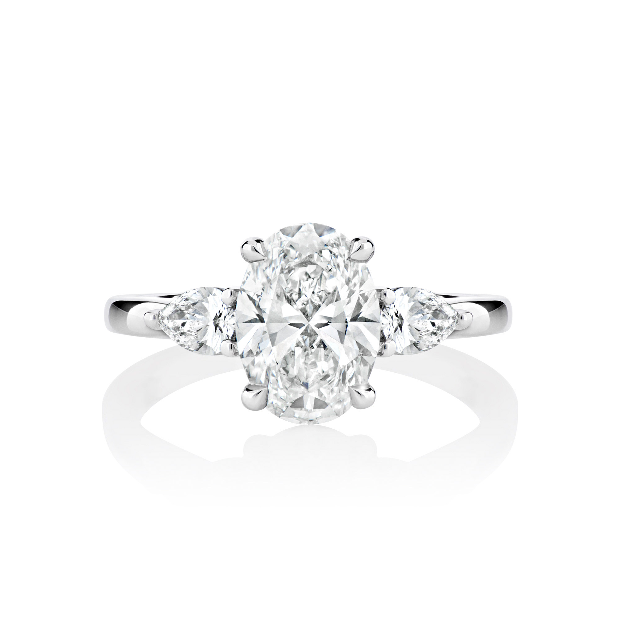 LAB The Alexandra oval cut trinity ring - Minichiello Jewellers