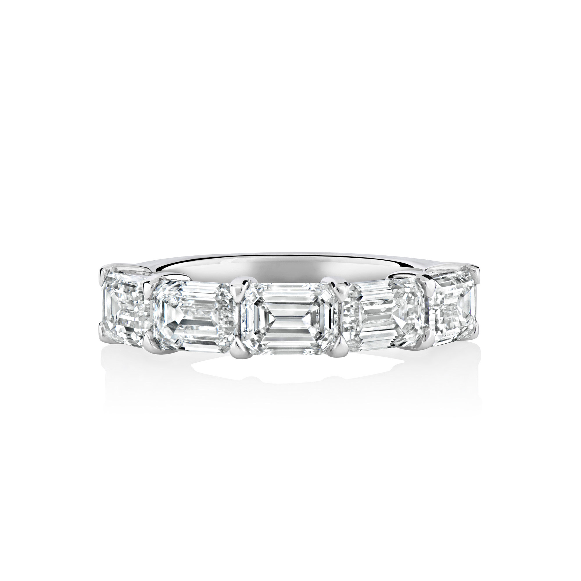 LAB Five stone emerald cut diamond band - Minichiello Jewellers