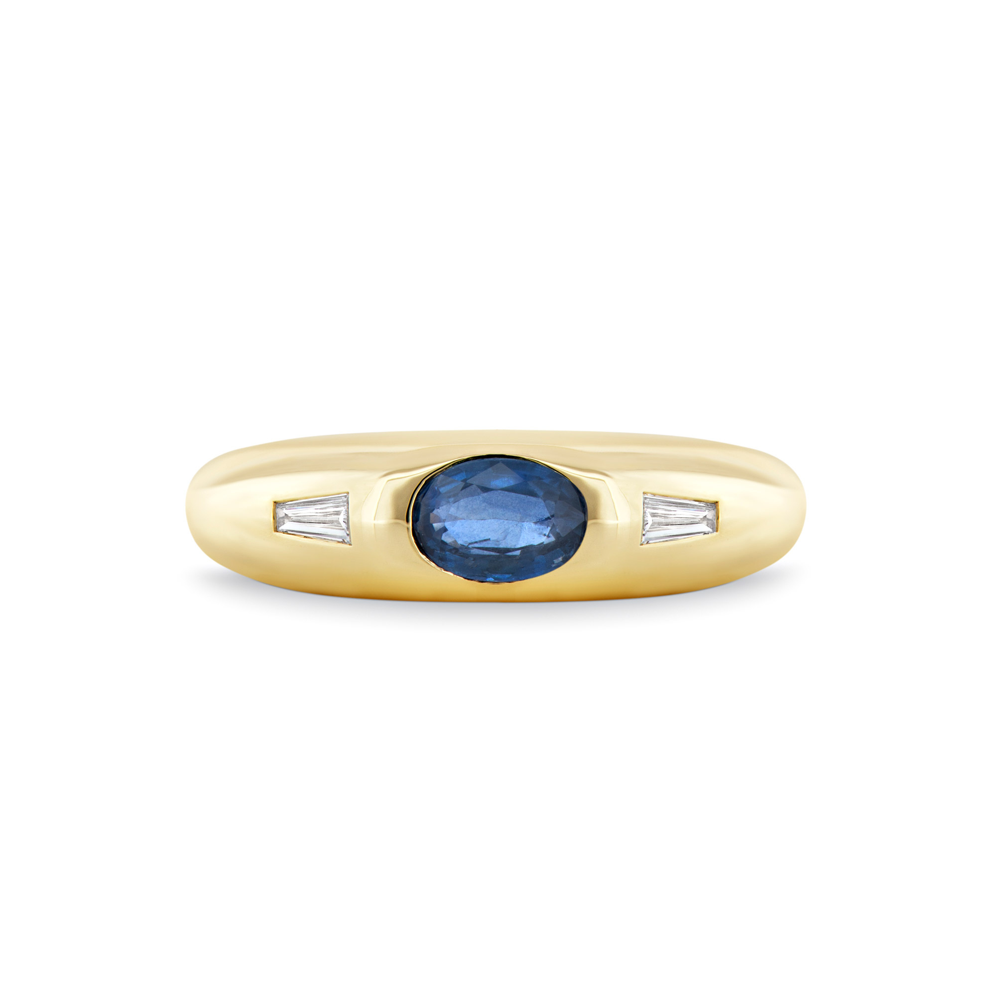 Domed topaz and diamond band - Minichiello Jewellers