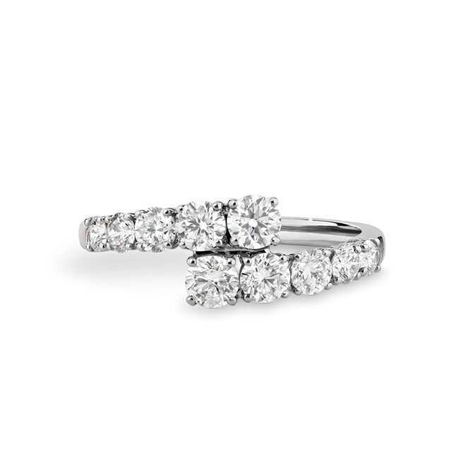 Diamond bypass ring - petite - Minichiello Jewellers