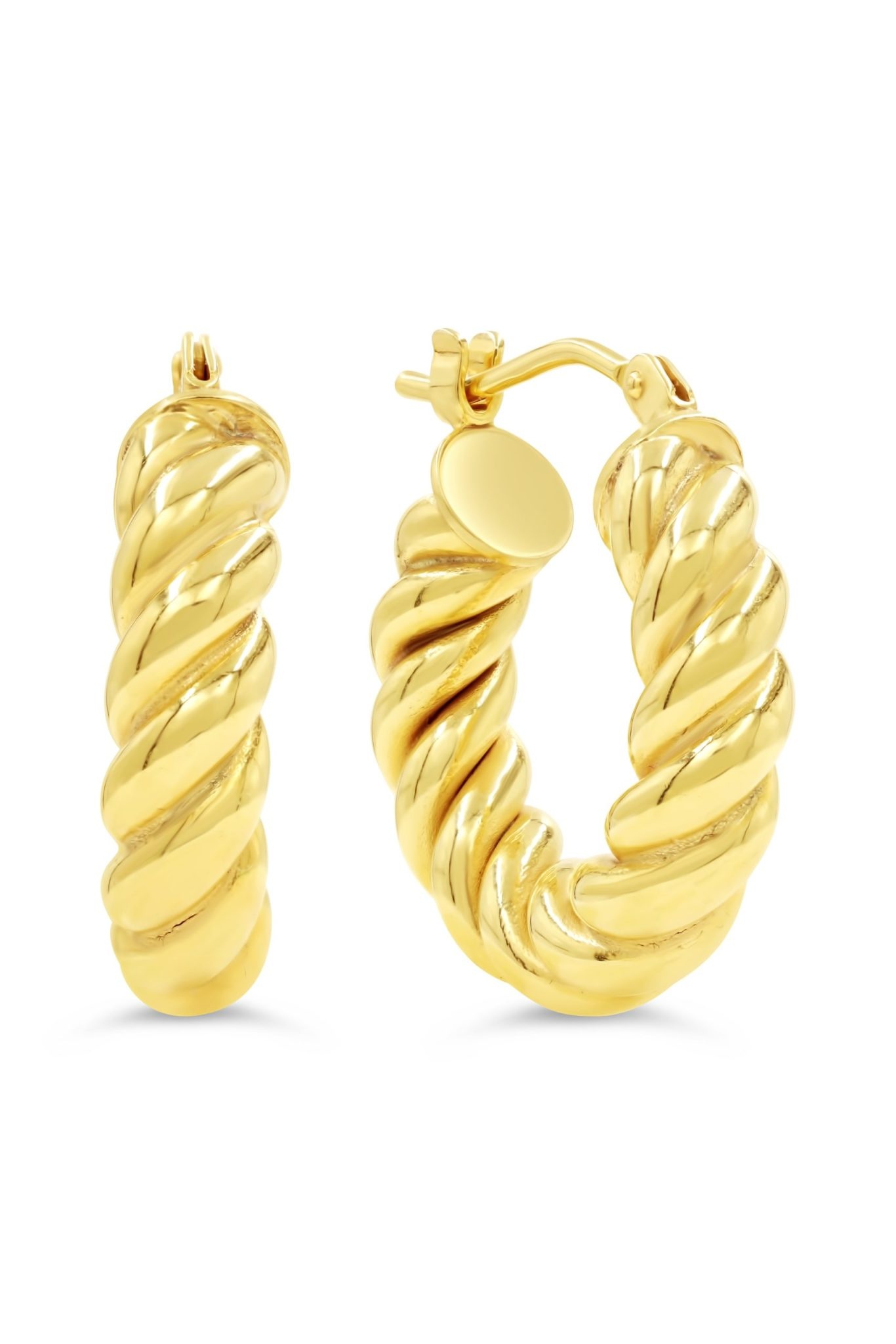 Twisted hoop earrings - large - Minichiello Jewellers