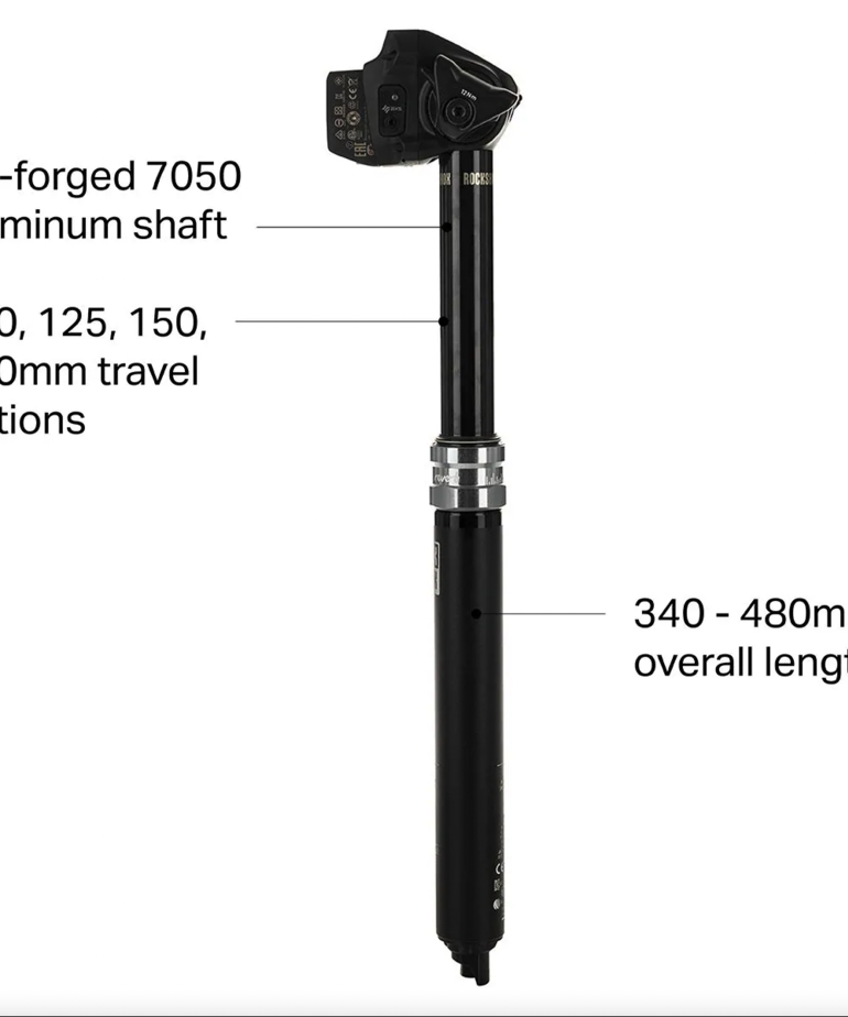 RockShox Reverb AXS Dropper Seatpost - 31.6mm, 125mm, Black, AXS Remote ...