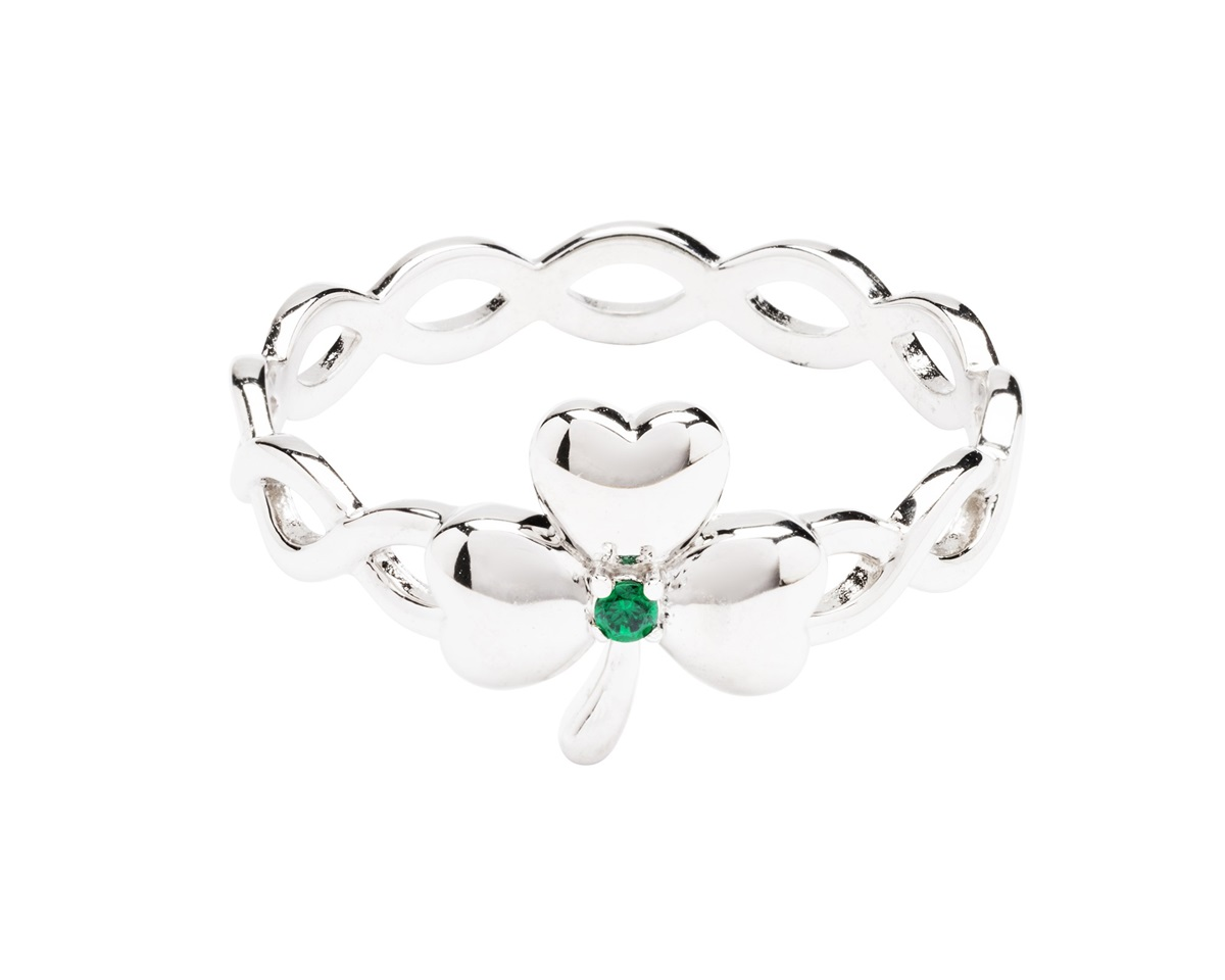 Shanore Ring: SS Green Shamrock - Celtic Heritage