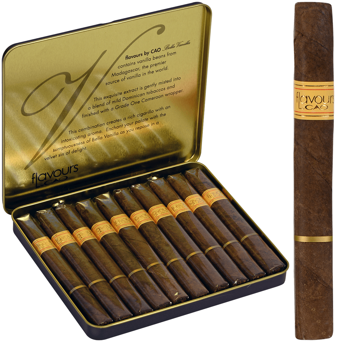 CAO Bella Vanilla Cigarillos - 10pk - The Cigar Merchant of Roswell