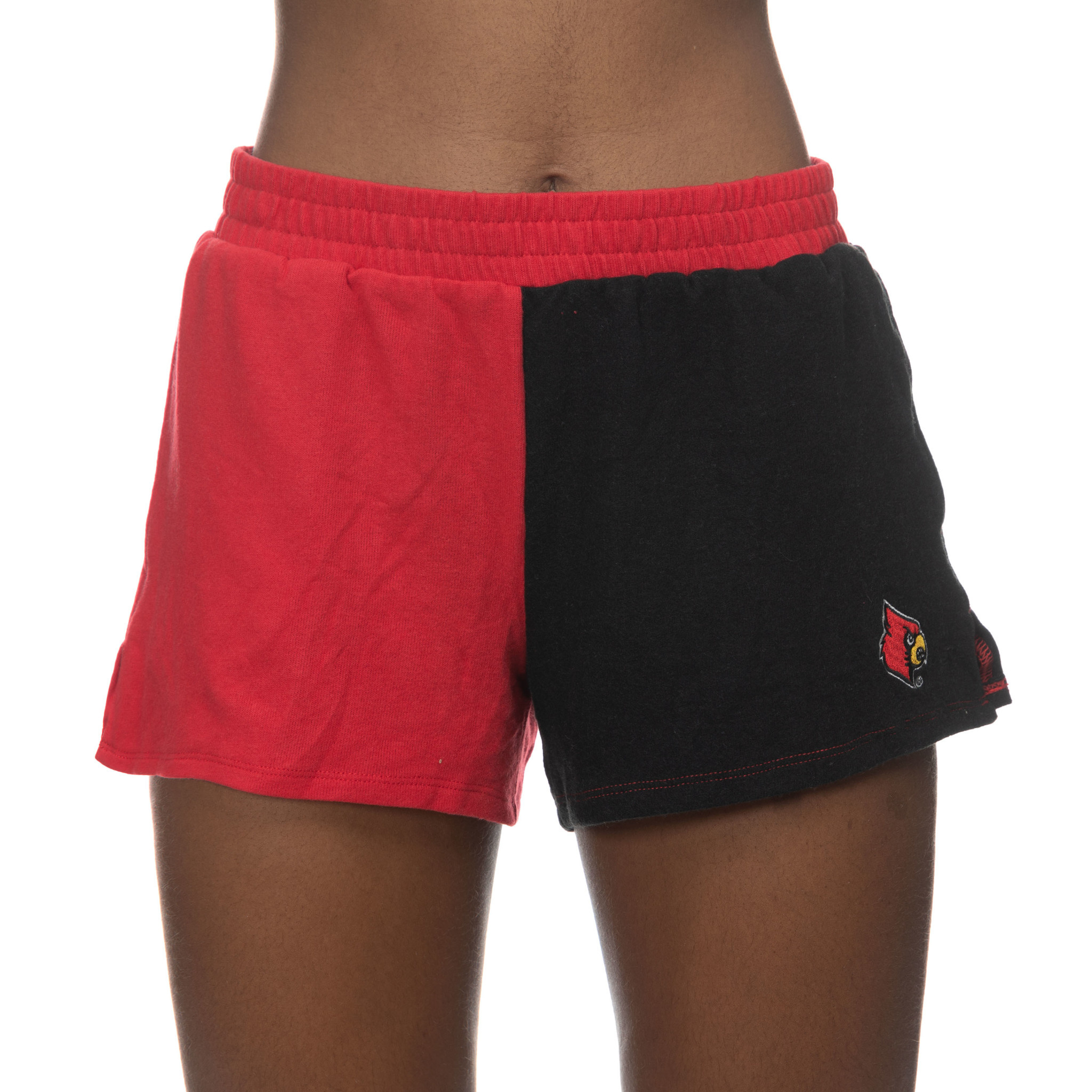 SHORT, LADIES, COLOR BLOCK, BLK/RED,UL - JD Becker's UK & UofL Superstore