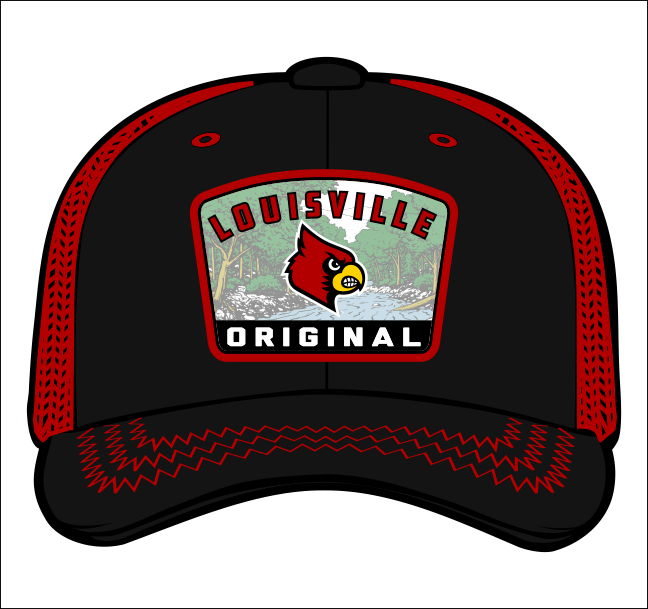 HAT, ADJ, RABBLE ROUSER, RED/BLK,UL - JD Becker's UK & UofL Superstore