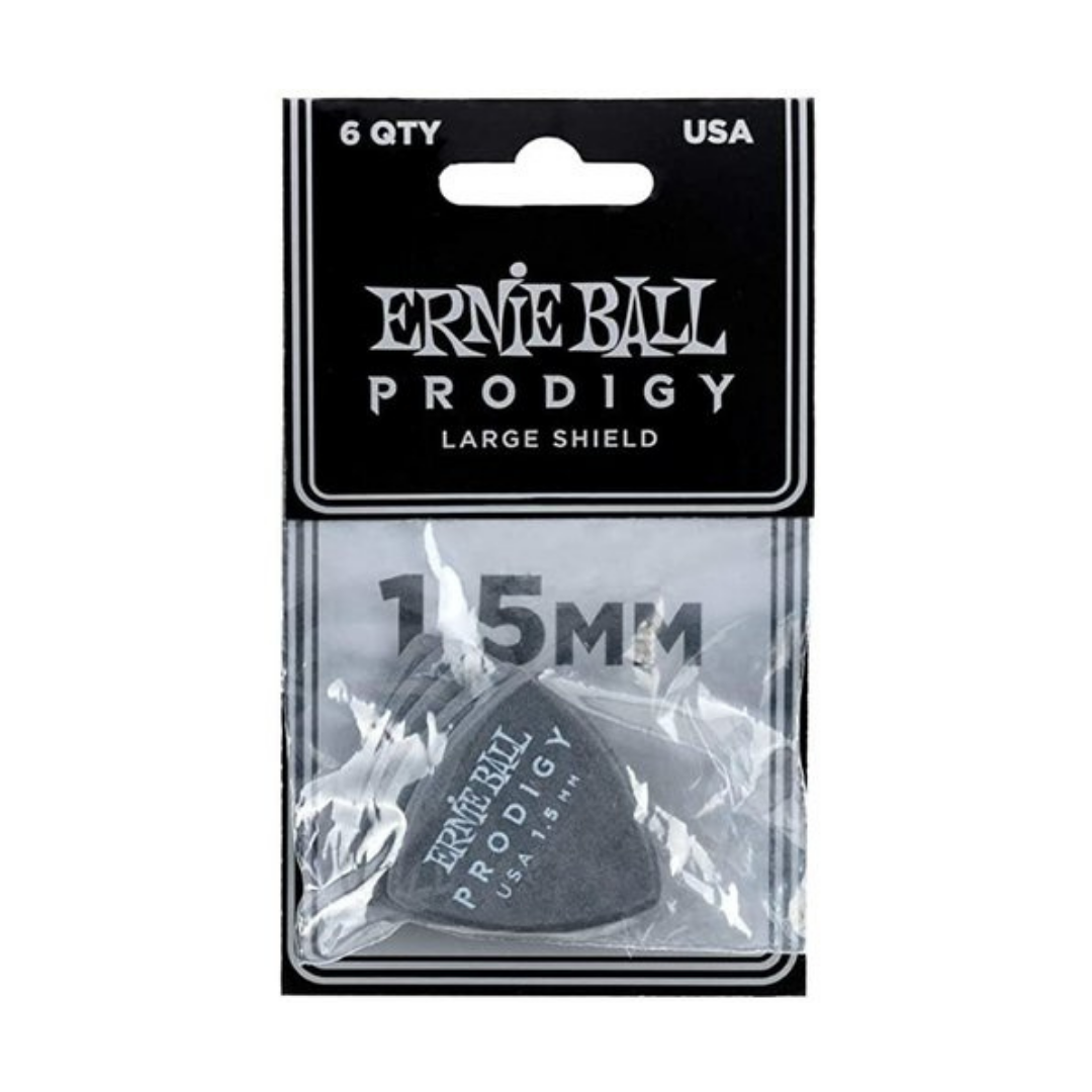 Ernie Ball - 6 Pack Prodigy Picks - Black Shield - 1.5mm - Retro Tone ...