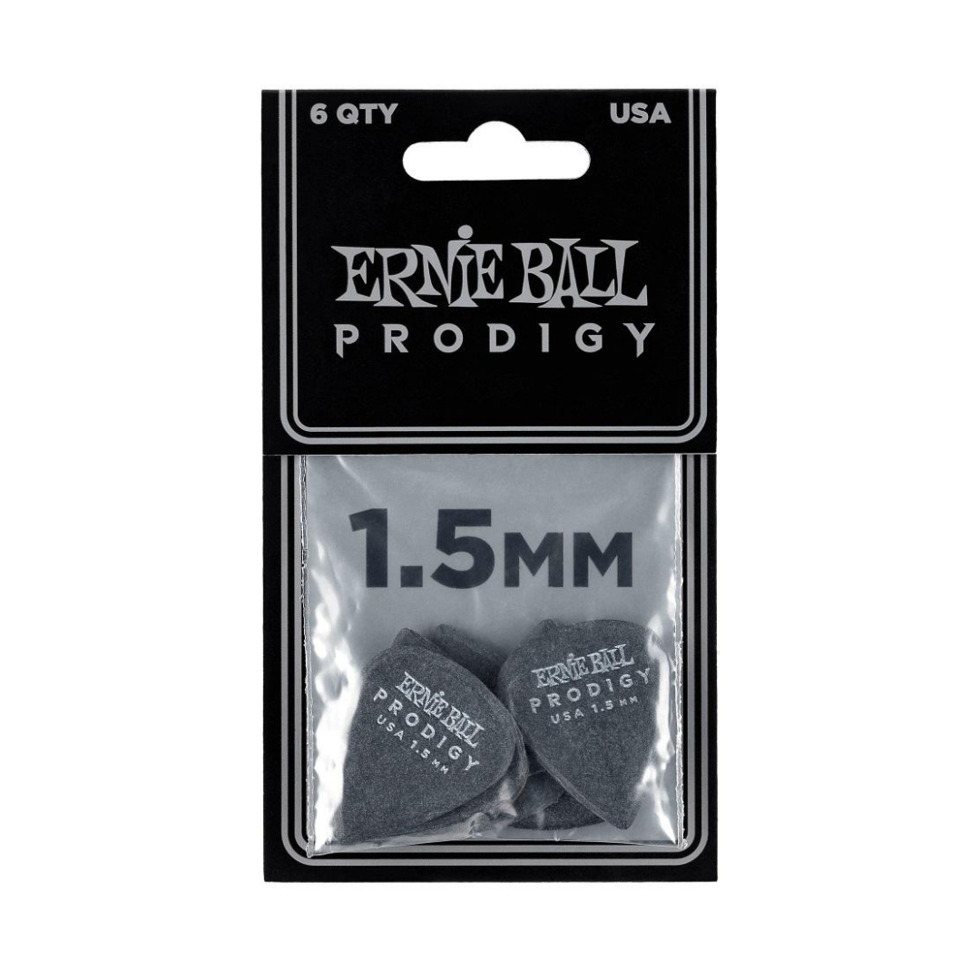 Ernie Ball - 6 Pack Prodigy Picks - Black Standard - 1.5mm - Retro Tone ...