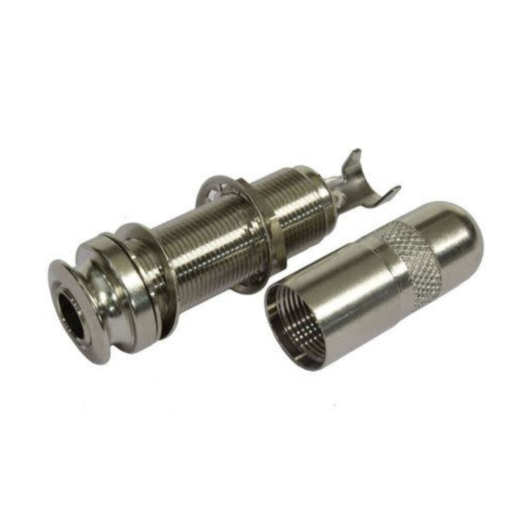 Allparts Allparts - Switchcraft 3-conductor End Pin Jack - Nickel ...