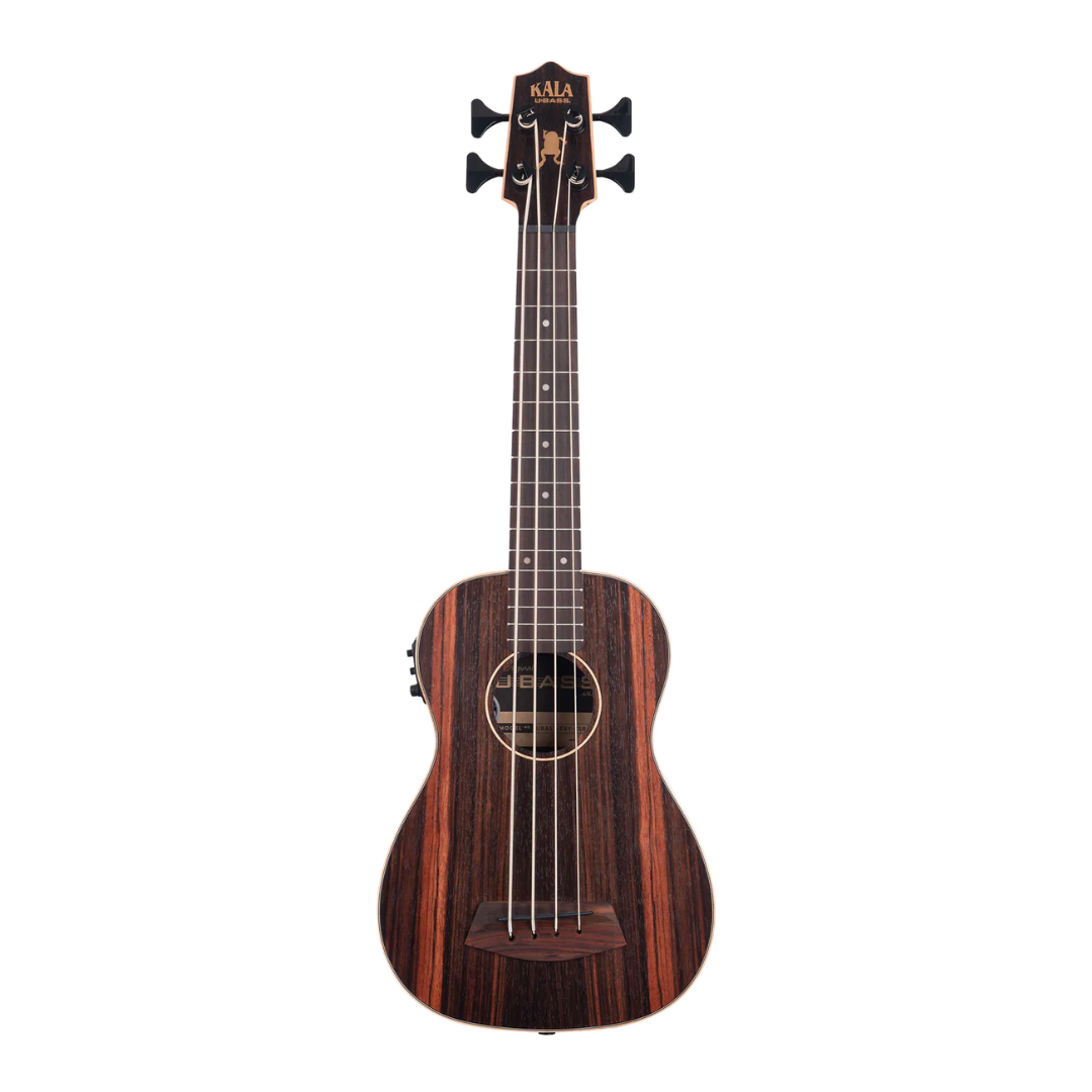 Kala - Striped Ebony Fretted Acoustic - Electric U-BASS w/ Round Wounds ...
