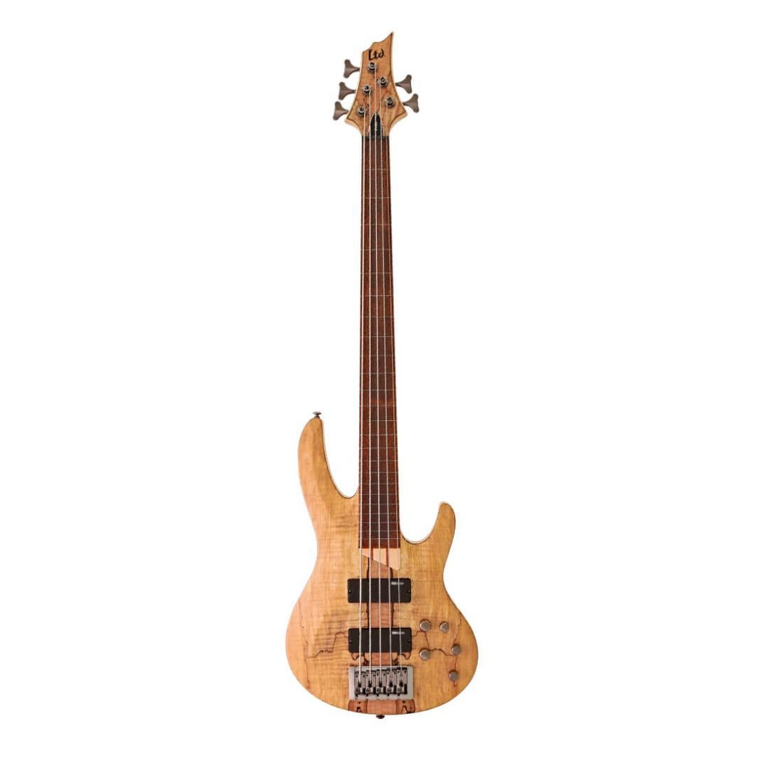 LTD - B-205SM - Fretless Bass Guitar- 5 Strings - Natural Satin - Retro ...