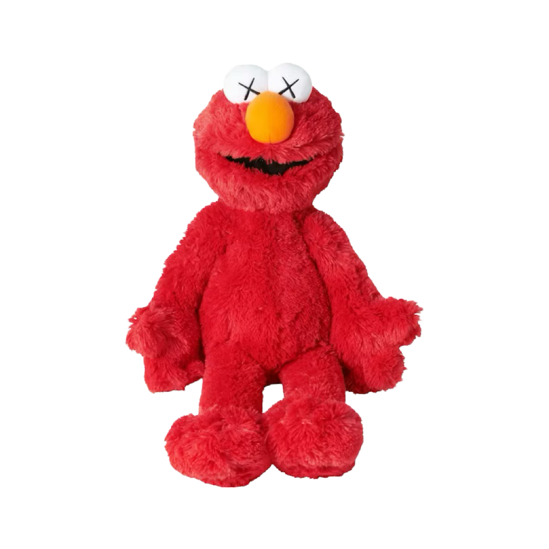 Vintage MR KAWS Sesame Street Elmo Plush Toy Red - Jugrnaut