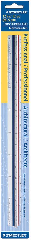 STAEDTLER STAEDTLER TRIANGULAR SCALE RULER METRIC SURVEYORS 18-6 ...