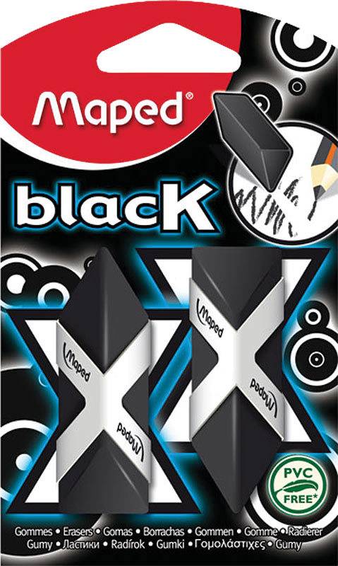 MAPED BLACK TRIANGLE ERASERS 2/PK - Colours Artist Supplies