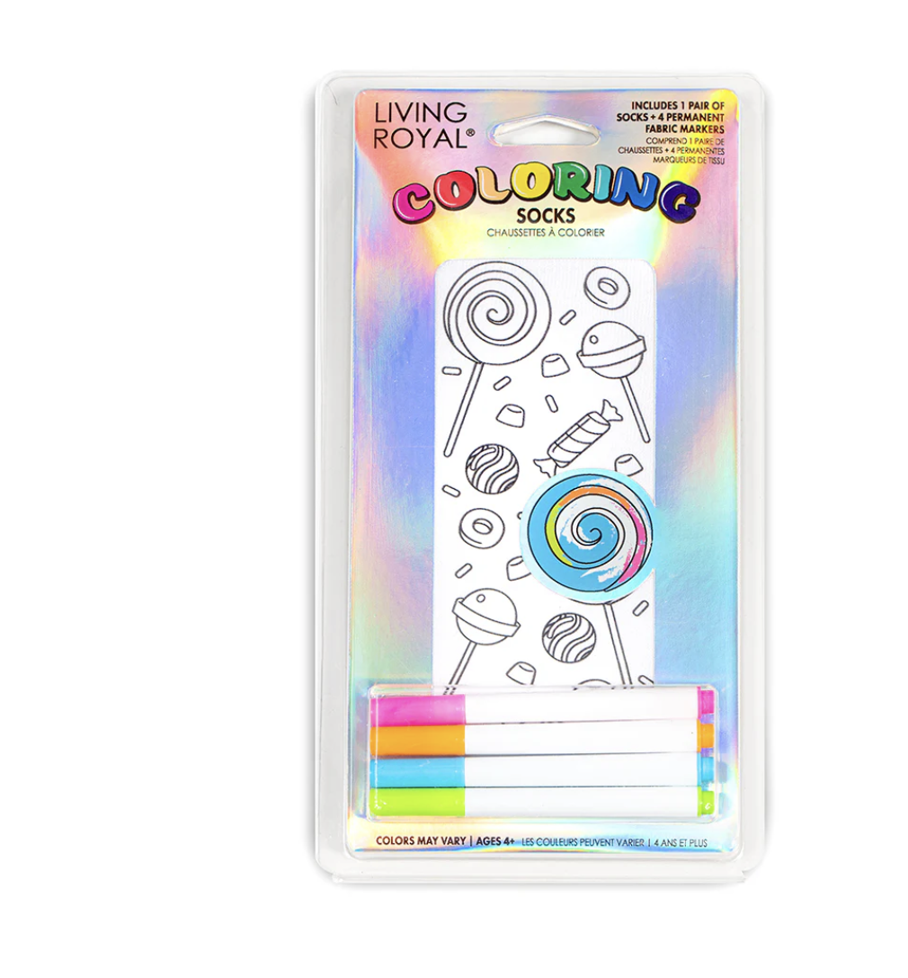 Coloring Socks- Candy Explosion - Twisted Sisters Boutik Inc.