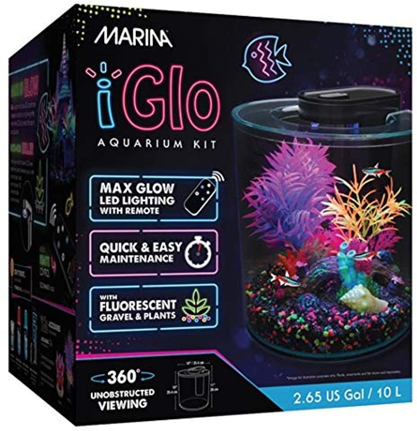 Marina iGlo Aquarium Kit - 10 L (2.65 Gal) - Pet Central Limited